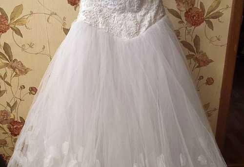 Свадебное платье, размер 46-50 бу