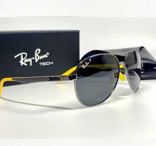 Очки Ray Ban авиатор желтые