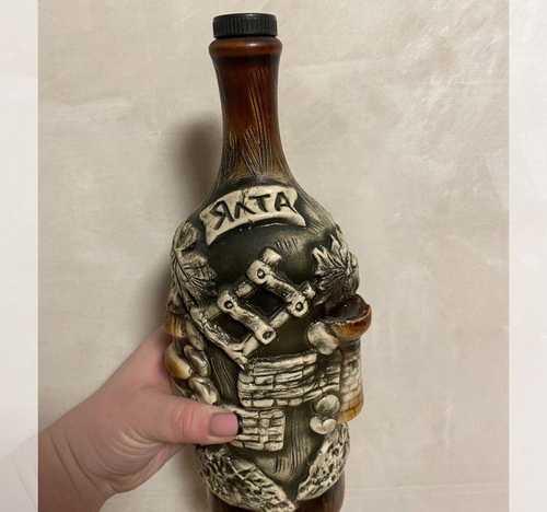Штоф бутылка винная, лепка "Ялта"