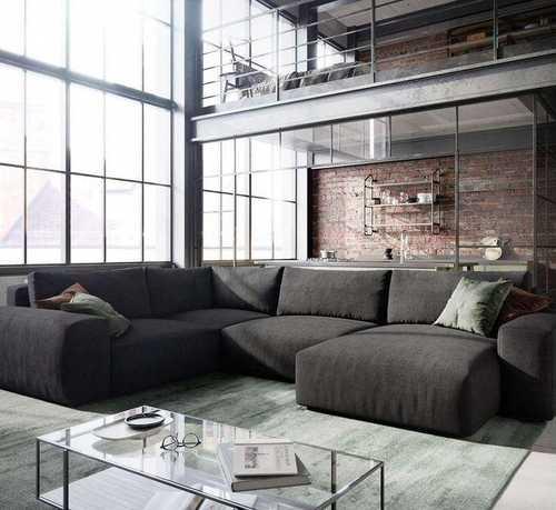 Угловой диван "Сидней XL+" микровелюр