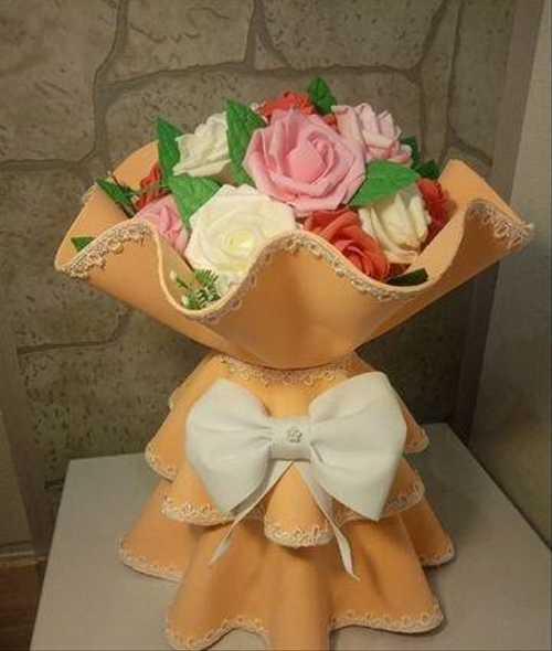 Декоративный букет/Цветы/Розы с освещением