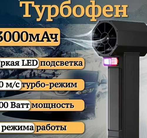 Воздуходувка портативная аккумуляторная для автомо