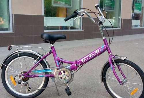 Велосипед складной Stels Pilot 450 фиолетовый