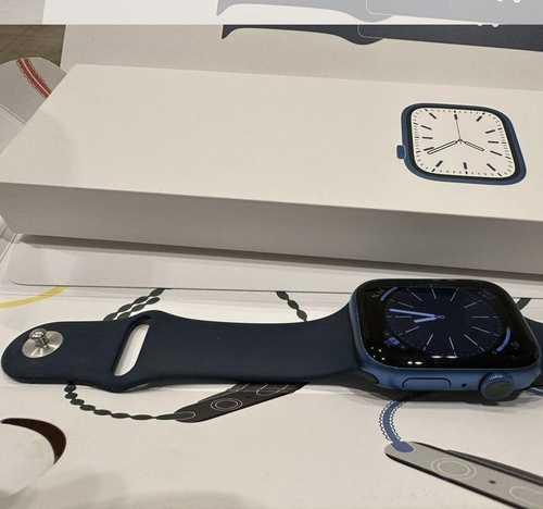 Часы Apple watch 7 45 mm Blue