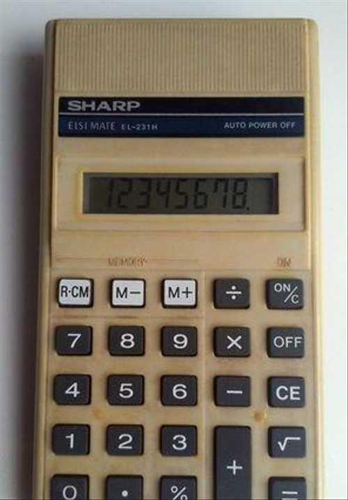 Винтажный калькулятор Sharp Elsi Mate EL-231 H