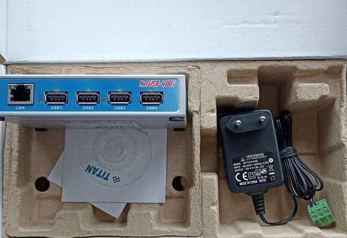 4-портовый коммуникационный сервер USB в Ethernet
