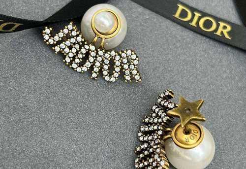 Золотые Серьги Dior