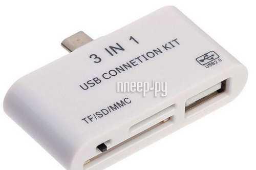 Карт-ридер OTG Luazon lncr-100 microUSB/USB/mi