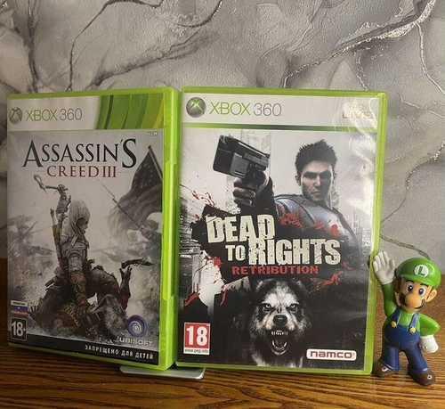 Игры на xbox 360 Asasin creed 3, Dead to Rights