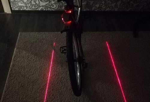 Велосипедный фонарь с лазерными линиями