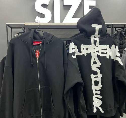 Зип худи Supreme x Trasher новые на руках