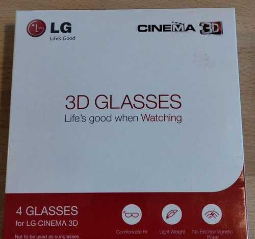 3D очки LG 4 штуки