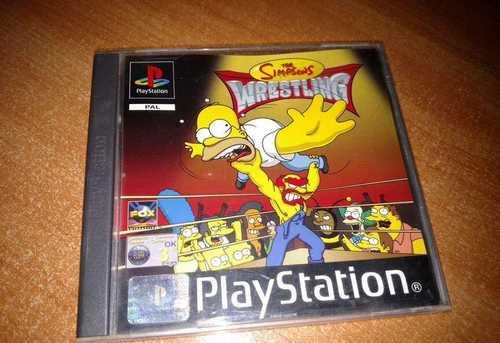 The Simpsons Wrestling для PS1 (PAL) Лицензия