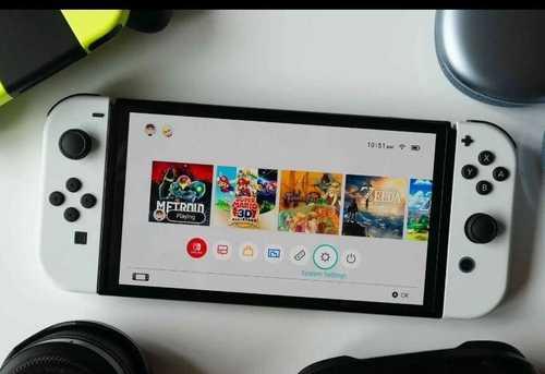 Nintendo switch oled новые прошитые с играми