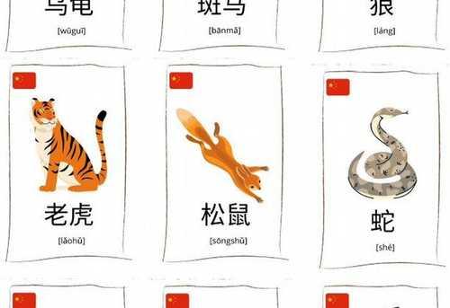 Карточки на китайском языке