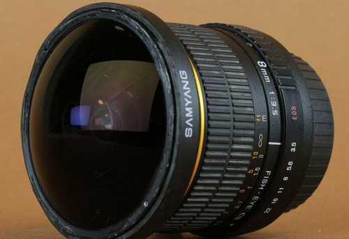 Samyang fisheye 8mm f/3.5 (canon EF) id 01330
