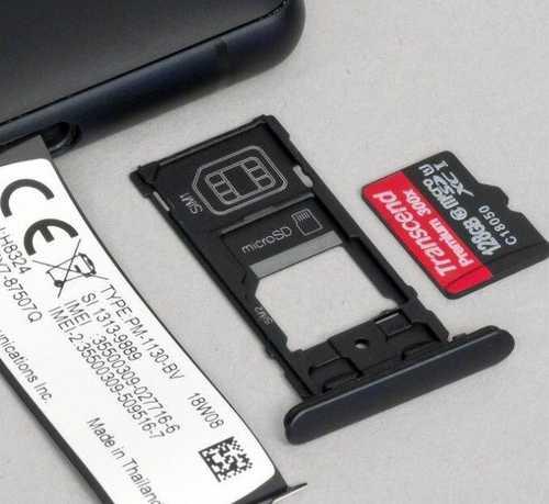Лоток симкарты Sony XZ2 Compact черный