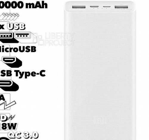 Внешний АКБ Xiaomi Mi Power Bank 3 (20000 мАч)