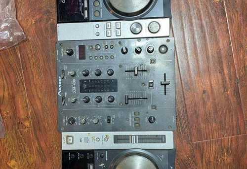 Pioneer djm 400 и 2 Pioneer cdj 200