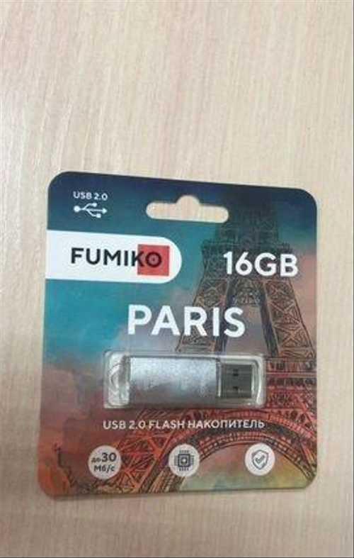 Флешка fumiko paris 16GB серебристая USB 2.0