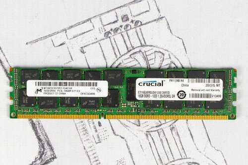 Оперативная память Micron rdimm ddr3l 16Gb