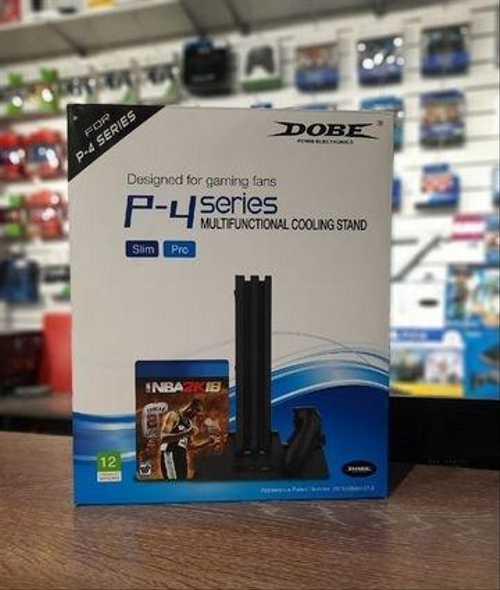 Подставка Dobe для PS4 Slim/Pro с охлаждением