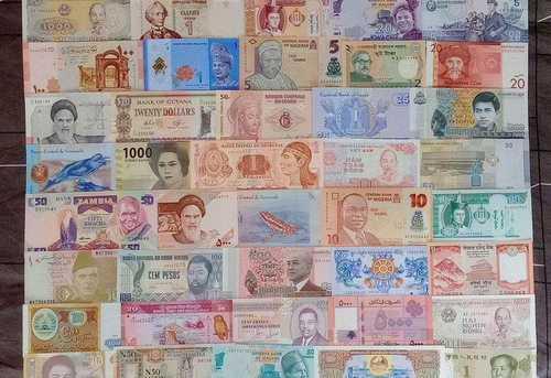 Комплект иностранных банкнот 50 шт UNC Пресс