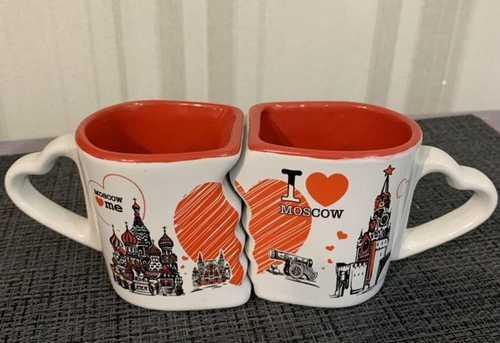 Чашки сувенирные Москва парные