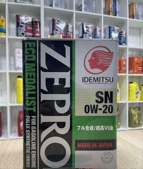 Масло моторное Idemitsu zepro 0W20 SN/GF-5 4 л