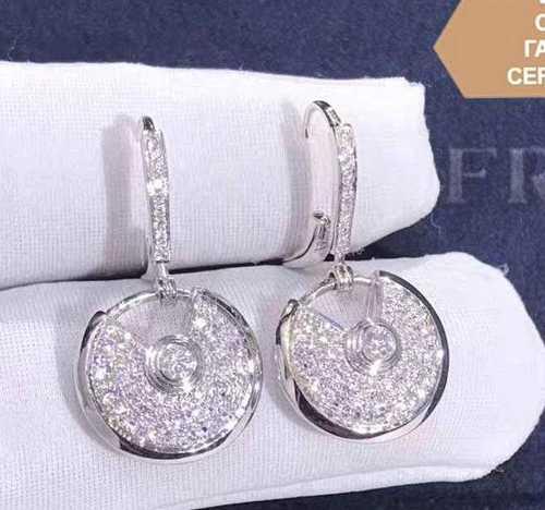 Cartier серьги Картье Amulette 1.24ct