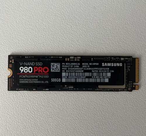 SSD накопитель Samsung 980 PRO MZ-V8P500BW 500гб