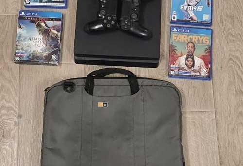 Игровая приставка ps4 slim 1tb