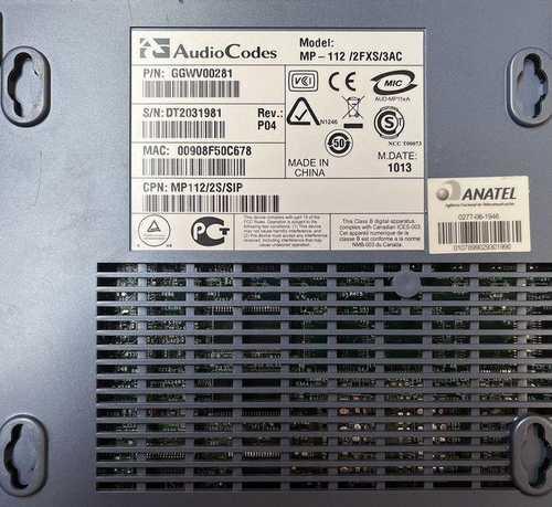 Шлюз Voip голосовой AudioCodes MP-112