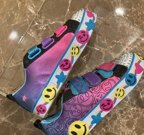 Skechers кеды яркие для девочек 30-31 размер