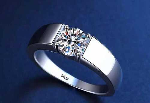 Шикарное кольцо серебро 925 с цирконом 1 карат