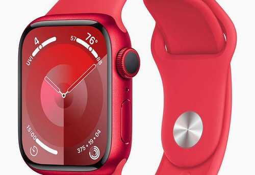 Apple Watch Series 9, 41 мм Red, Al Red Sport Band