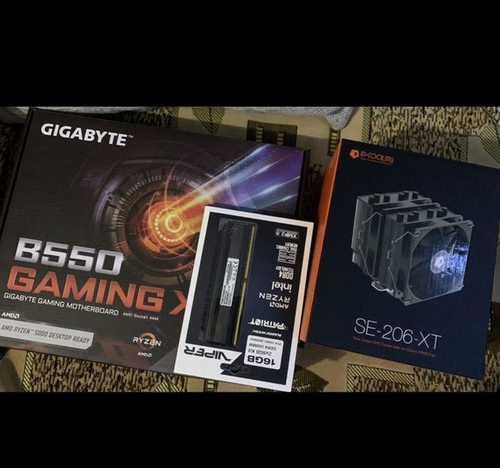 B550 gaming x v2 + 7.5700x + 32gb ddr4 +башня