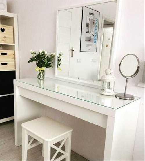 Туалетный стол и зеркало Мальм Икеа (новые)
