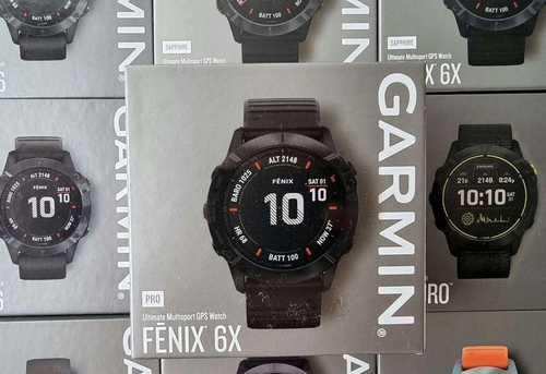Garmin Fenix 6X pro чёрные на чёрном 2г рст