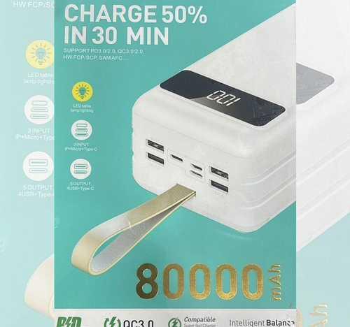 Powerbank повербанк hoco 80000