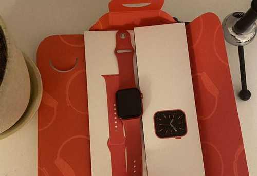 Часы apple watch 6 44 mm red