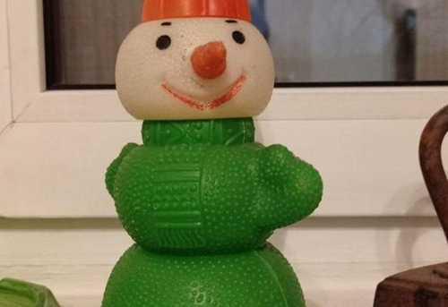 Игрушка снеговик пластик СССР