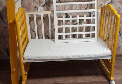 Кровать детская с матрасом 60*120