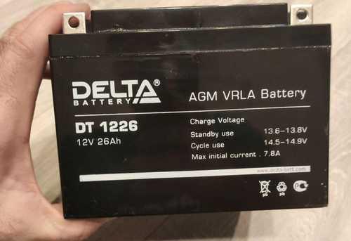 Аккумулятор Delta DT 1226 (12V/26Ah) новый