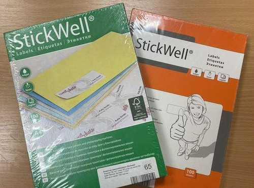  этикетки А4 StickWell для принтера | Festima.Ru .