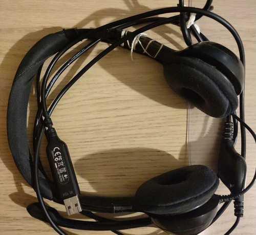 USB наушники Logitech Stereo Headset H390 черный