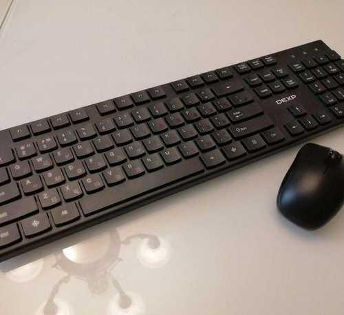Комплекс беспродные мышь и клавиатура. Dexp