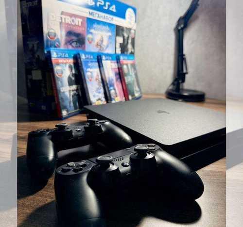 Sony playstation 4 slim 1tb 2 геймпада