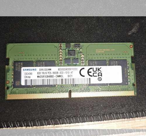 Оперативная память ddr5 sodimm 5600 8gb samsung