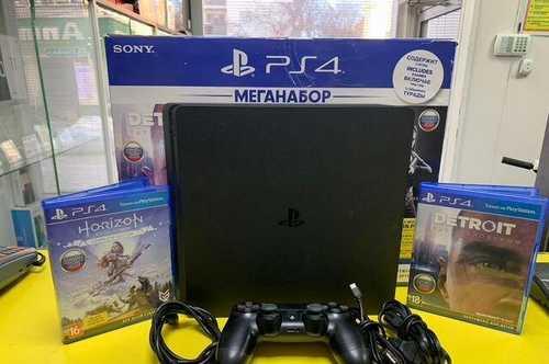 Игровая приставка Sony PlayStation 4 Slim + 2 игры